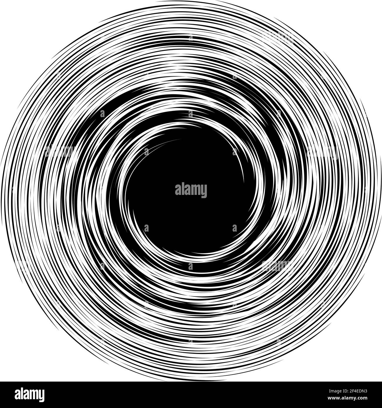 Swirl, twirl, spiral shape, element. Motif with rotation, torsion ...