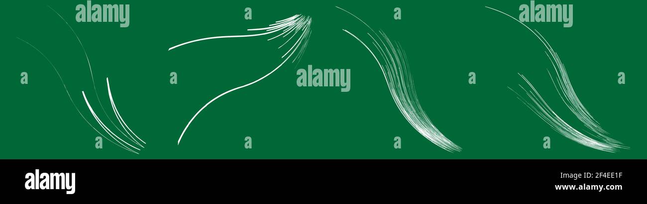 Organic weed, grass like curvy, wavy lines – Stock illustration, Clip ...