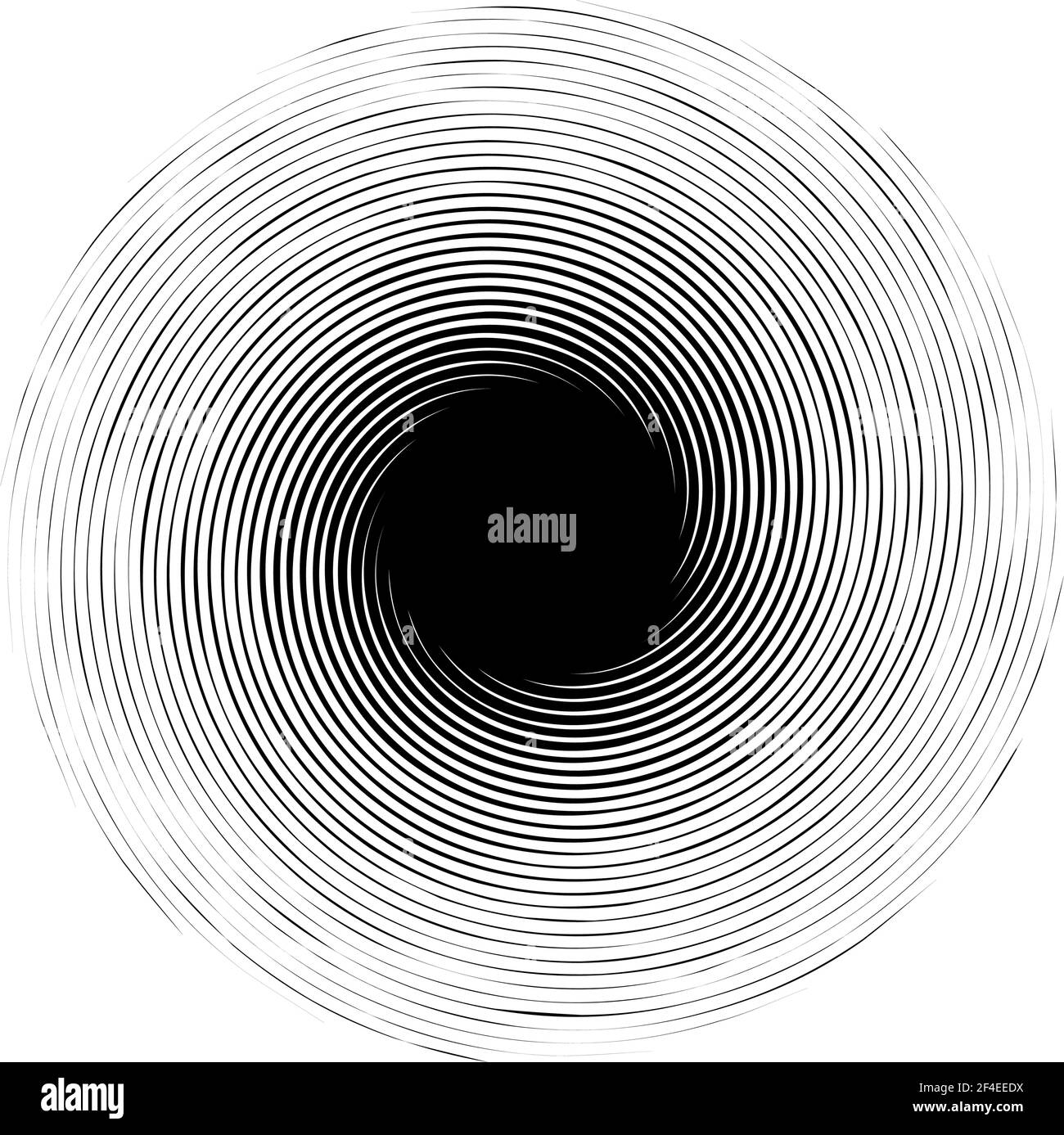 Swirl, twirl, spiral shape, element. Motif with rotation, torsion ...