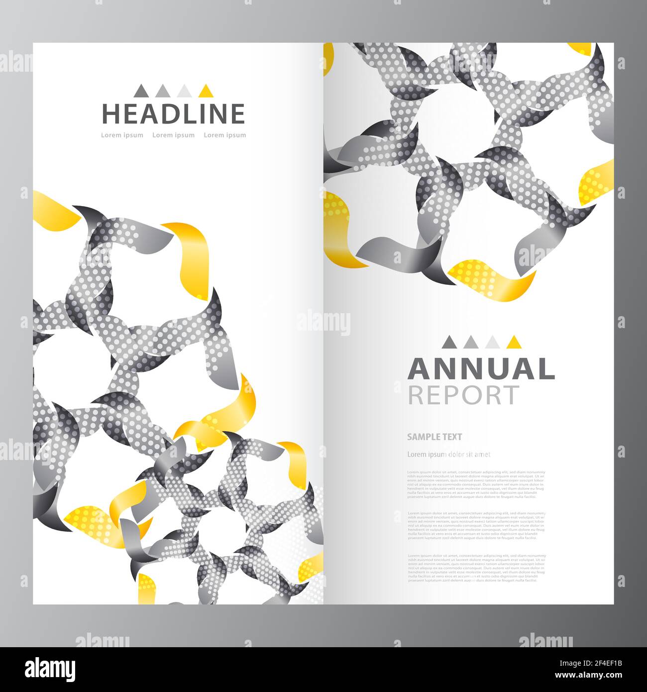 Annual business report template design layout Stock Vector Image & Art ...