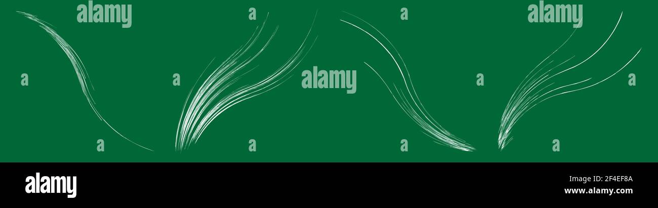 Organic weed, grass like curvy, wavy lines – Stock illustration, Clip ...