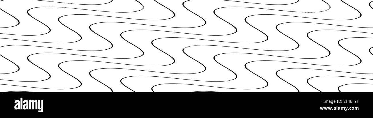 Wavy, curvy, curved Lines abstract Seamlessly repeatable rectangle ...