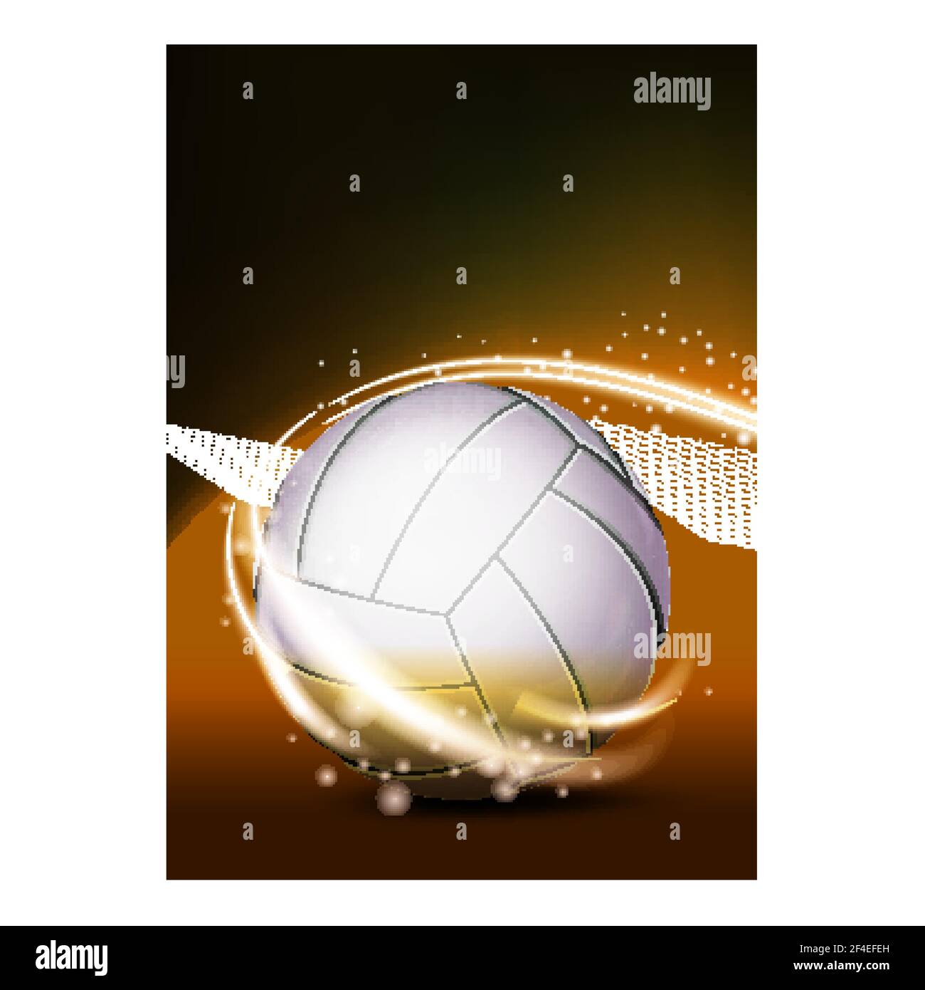 Volleyball Sport Game Invitation Poster Vector Illustration Stock ...