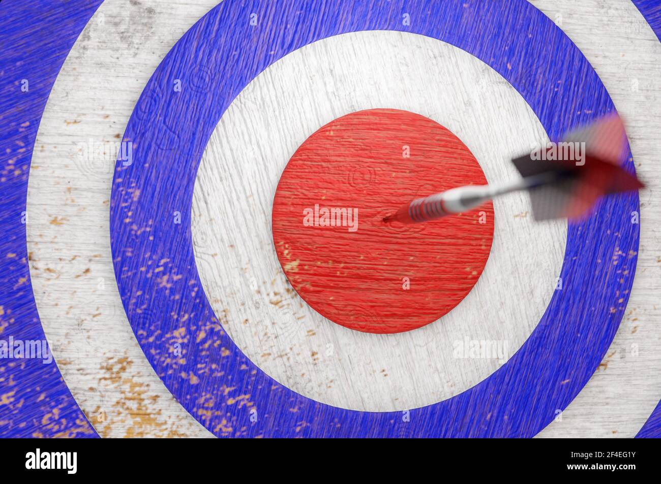 3d illustration. Darts hit blue target background. . It's like a ...