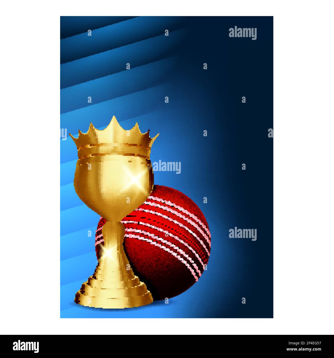 Cricket Championship Cup Brochure Banner Vector Illustration Stock ...