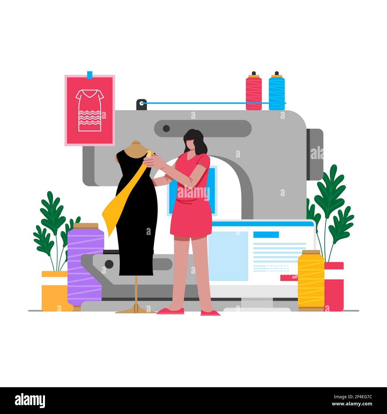 Craft material creative concept Stock Vector Images - Alamy