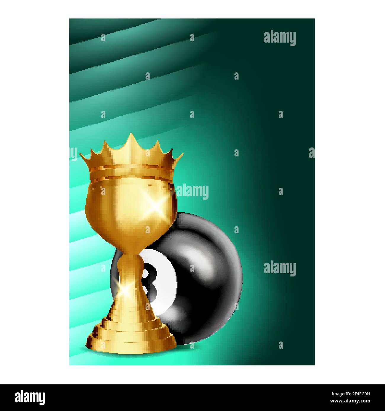 Billiard Pyramid Champion Cup Flyer Banner Vector Stock Vector Image ...