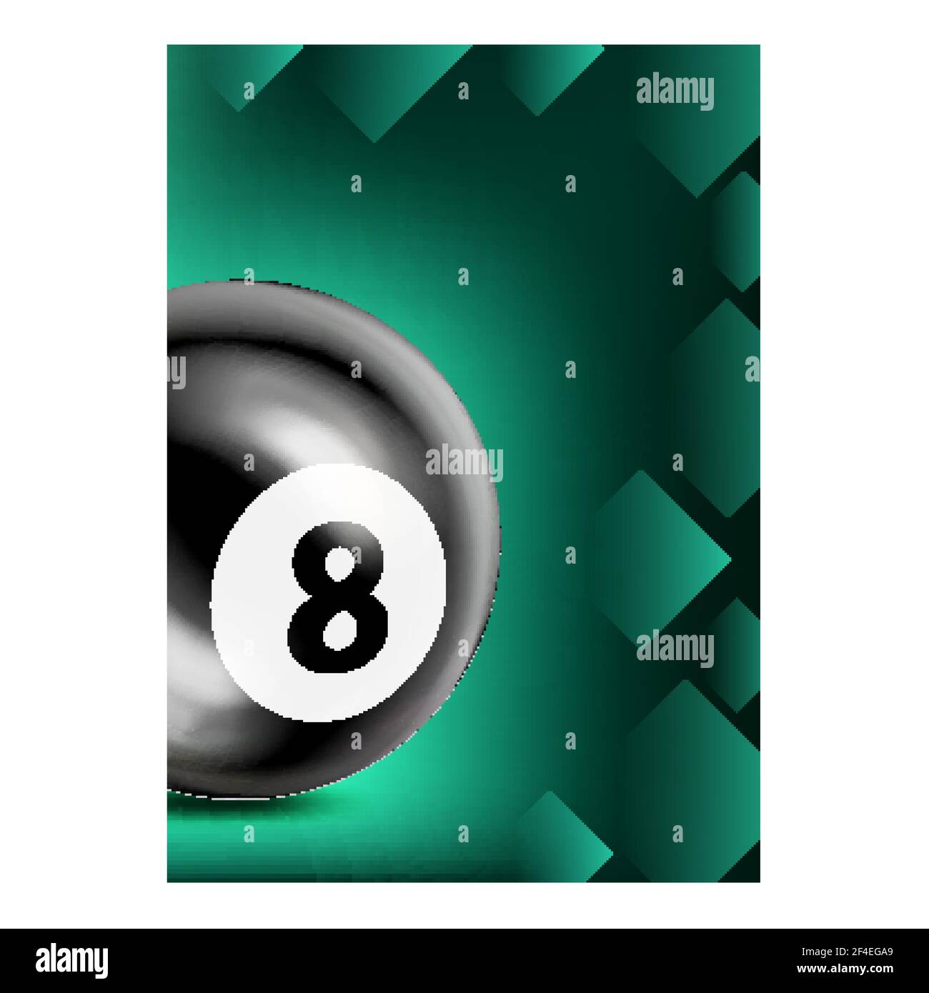 Billiards Hit And Aiming Ball Game Poster Vector Stock Vector Image ...