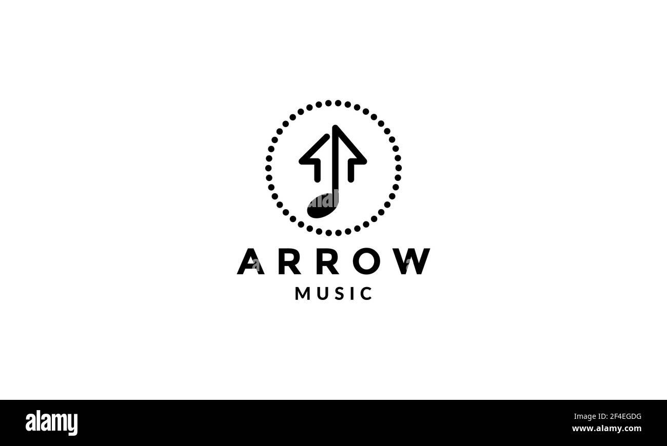 musical notes with arrow up logo vector symbol icon design illustration ...