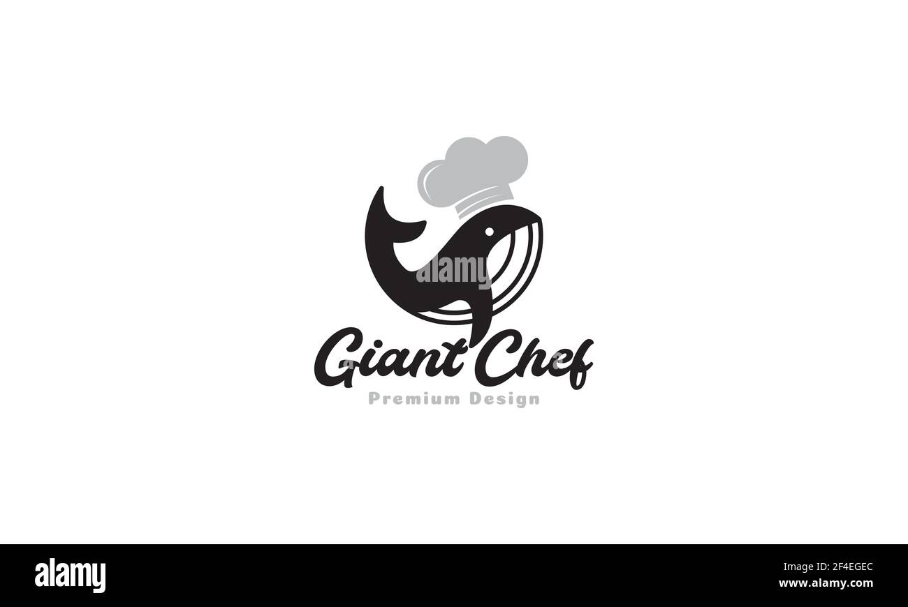 whale with chef logo vector symbol icon design illustration Stock ...