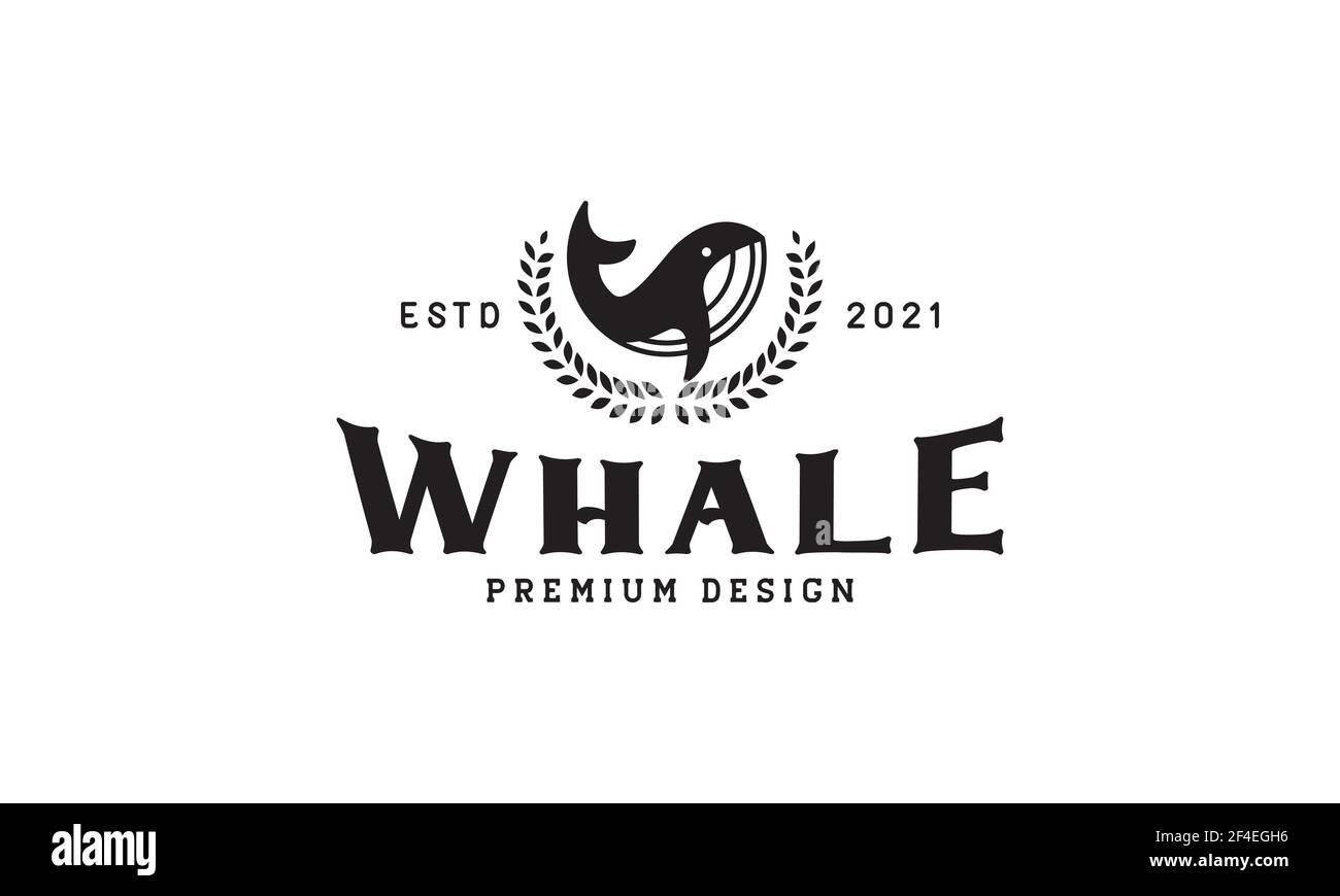 Whales logo vector hi-res stock photography and images - Alamy