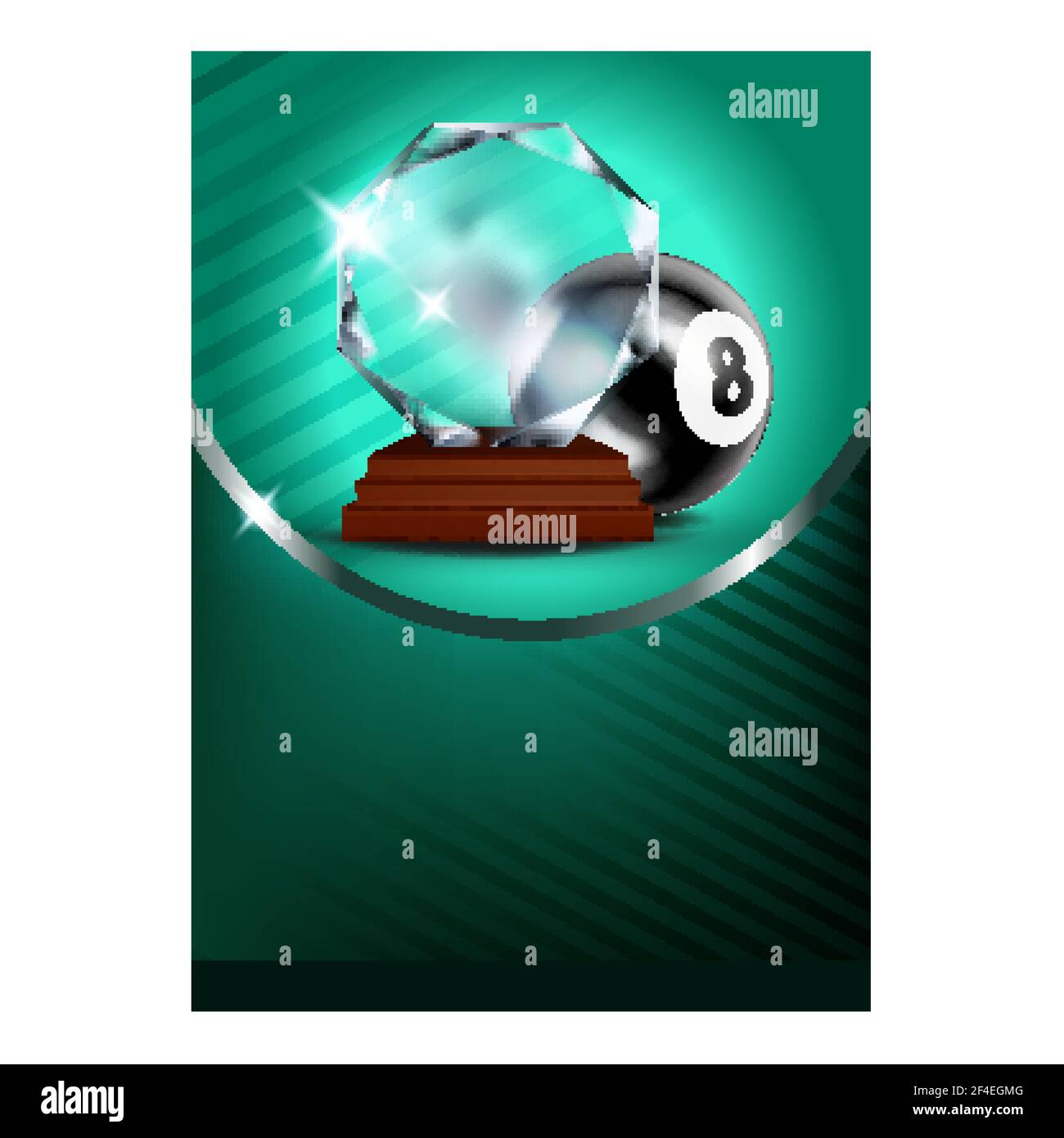 Billiard Snooker Sport Winner Reward Poster Vector Stock Vector Image ...