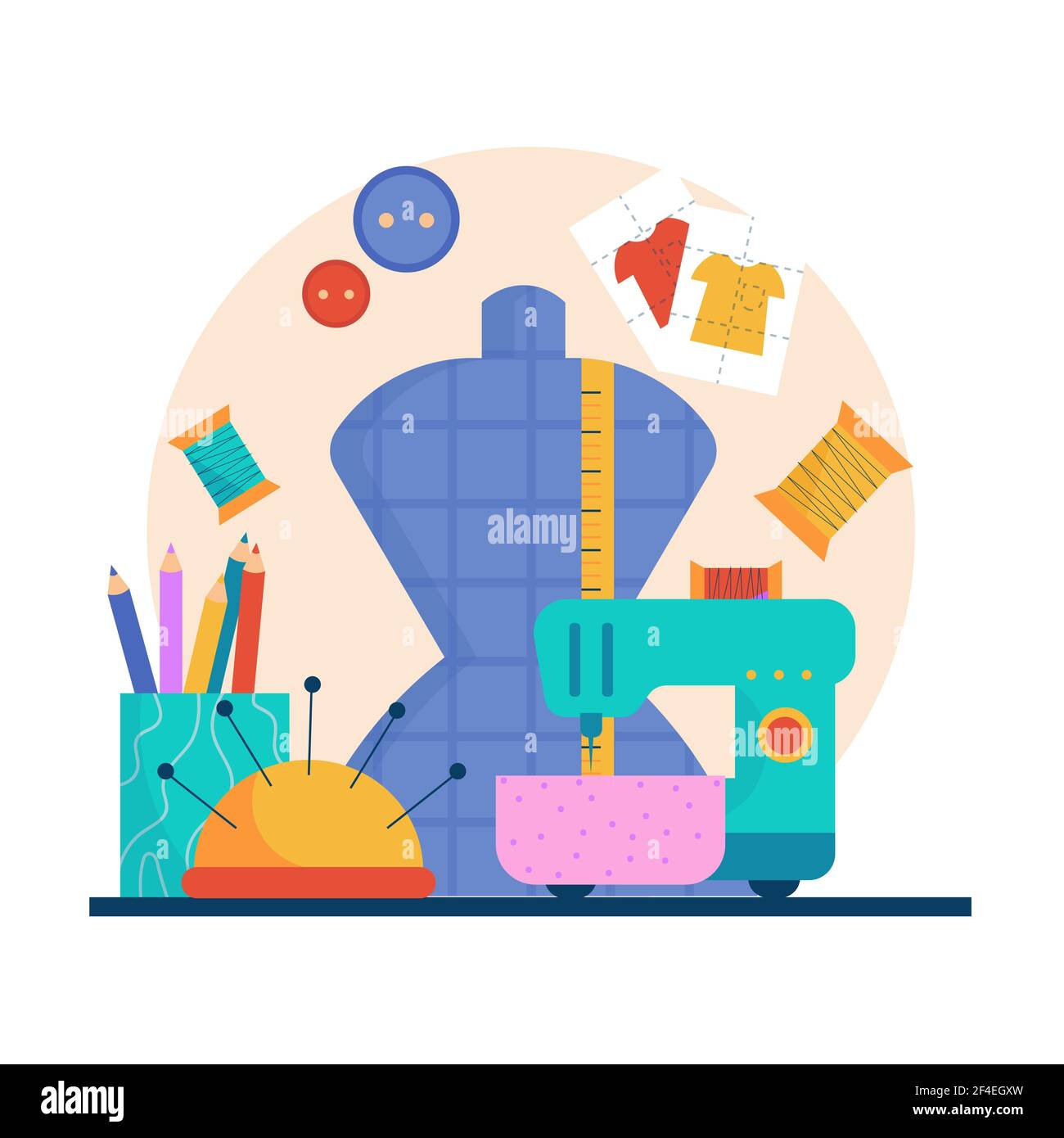 Clothing designer young drawing Stock Vector Images - Alamy