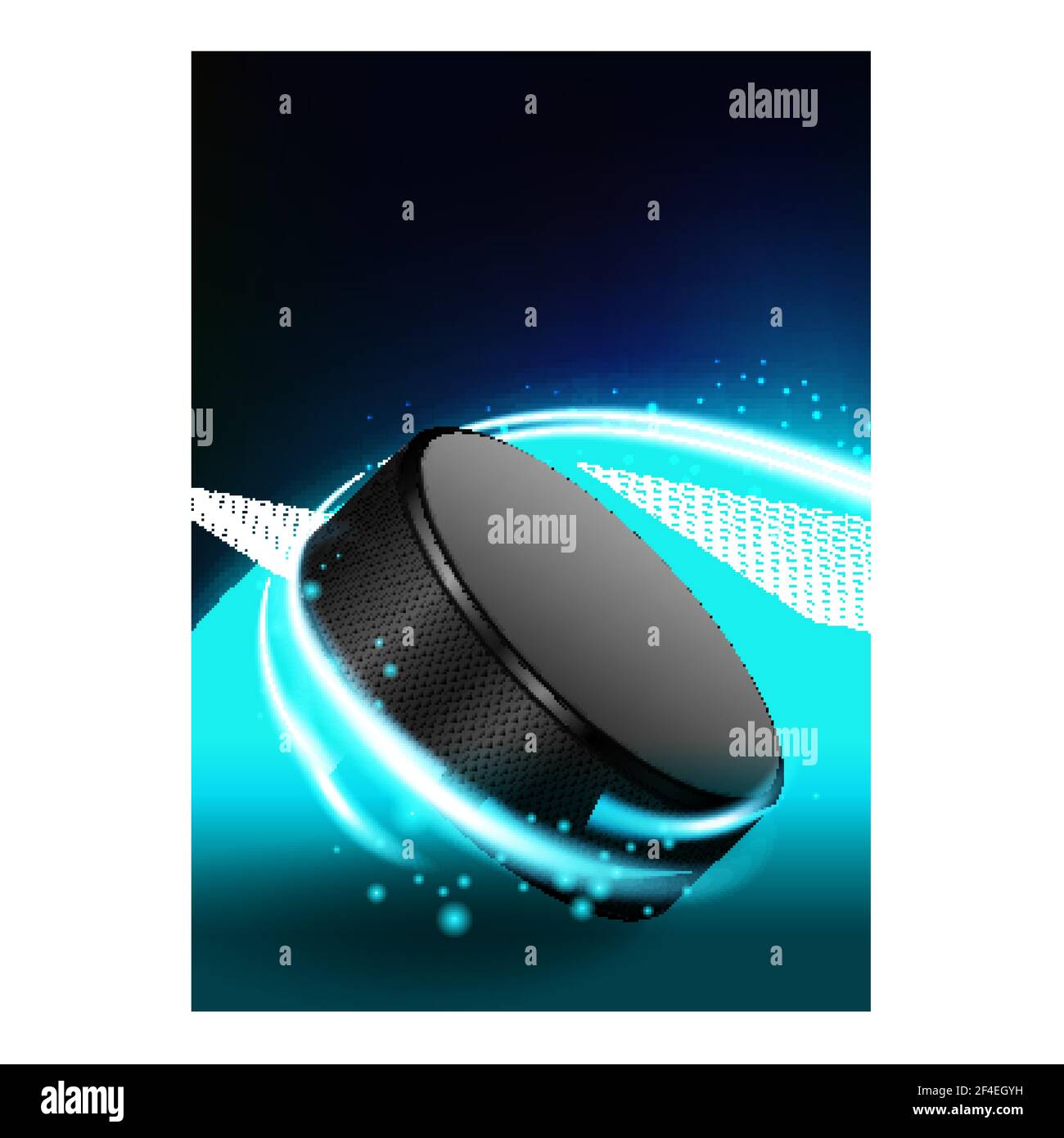 Hockey Ice Rink Sport Event Flyer Banner Vector Stock Vector Image ...