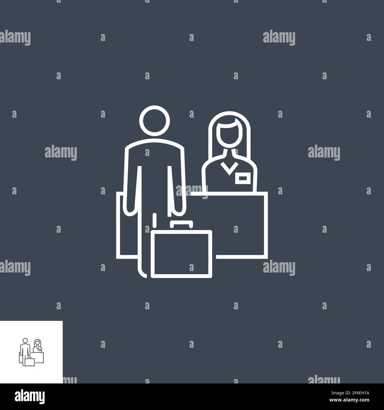 Reception Related Vector Line Icon Stock Vector Image & Art - Alamy
