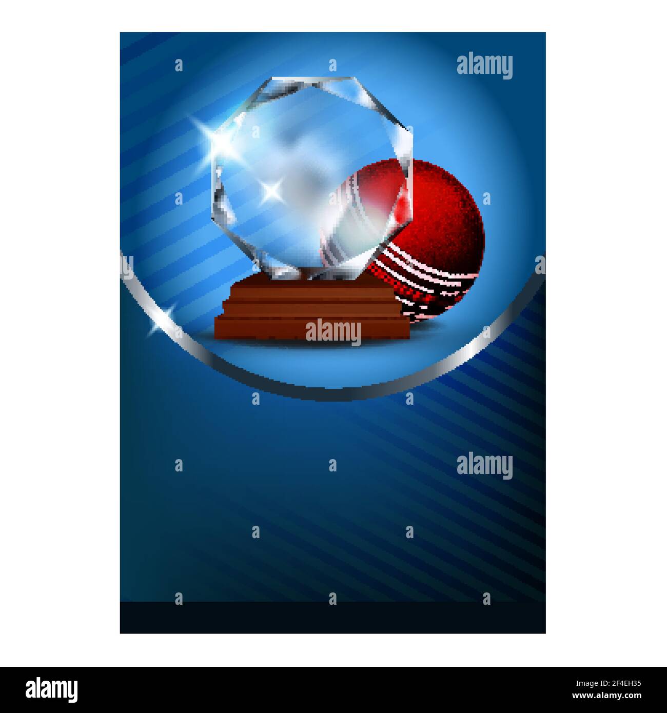 Cricket Tournament Winner Award Card Poster Vector Stock Vector Image ...