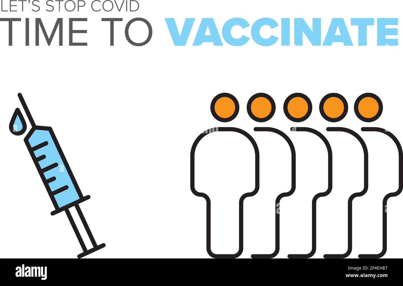 Time to vaccinate poster flyer template layout with injection with ...