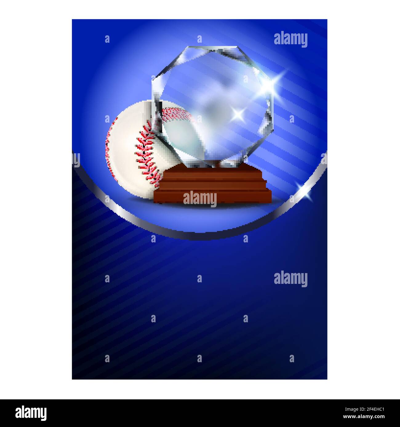 Baseball Regional Sportive Award Poster Vector Illustration Stock ...