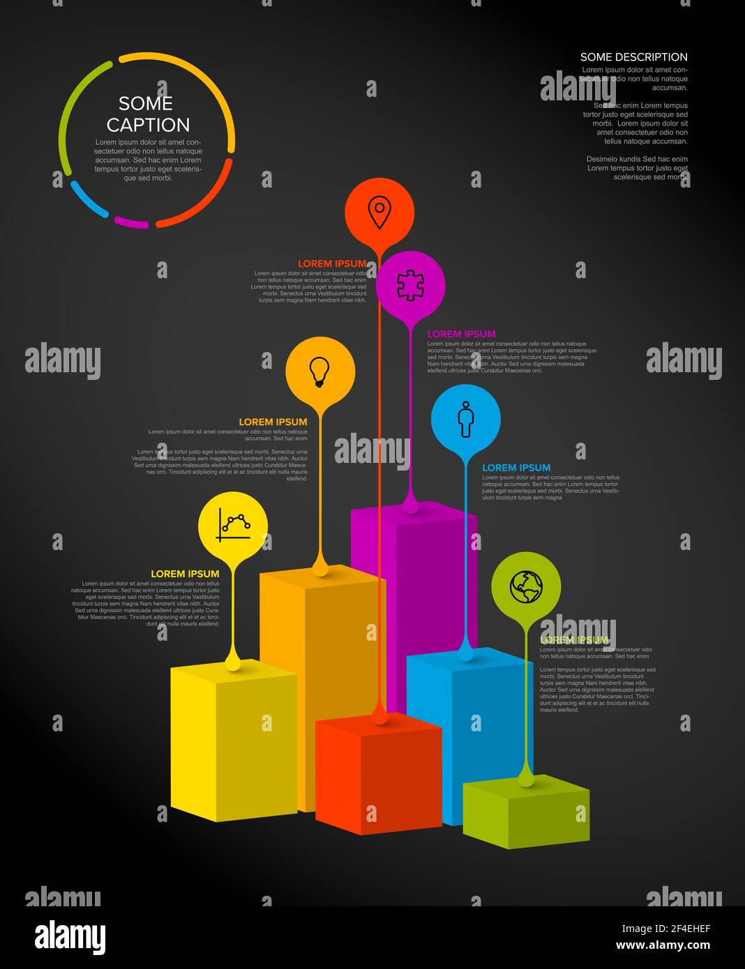 Vector multipurpose Infographic template made from droplet pointers on ...