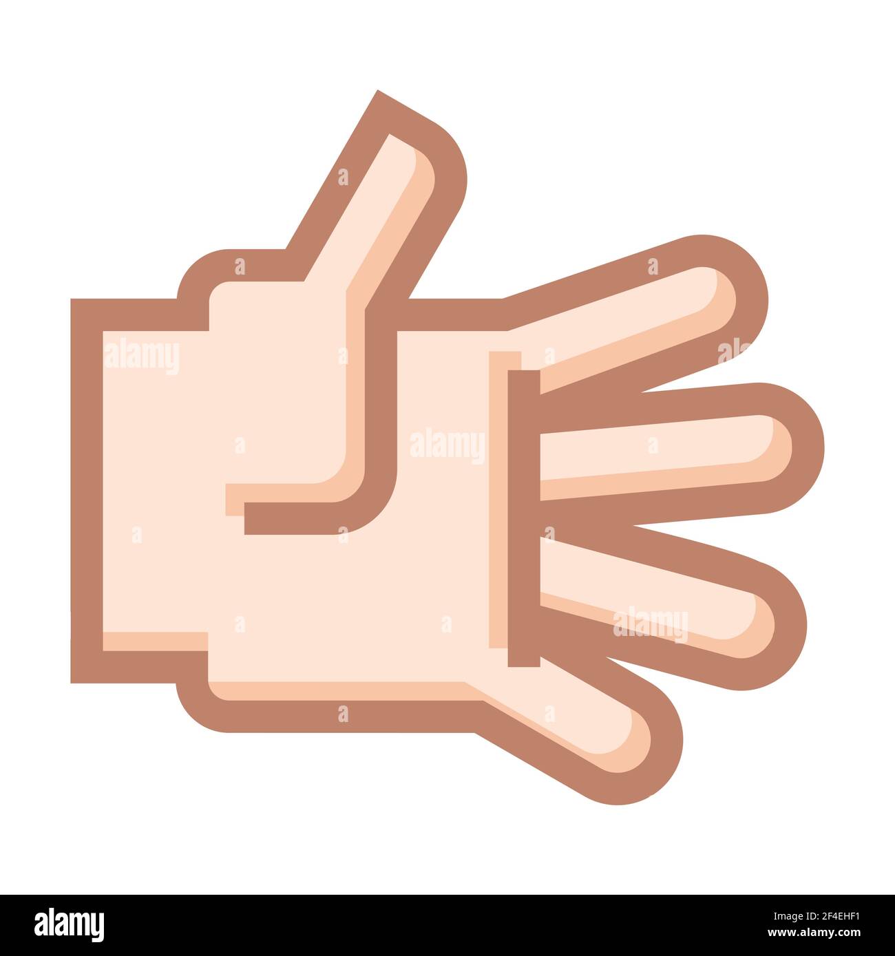 Stylized drawing of hands. Hands illustration. Hands icons. Vector ...