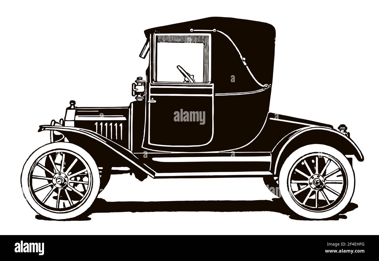 Antique automobile drawing hi-res stock photography and images - Alamy