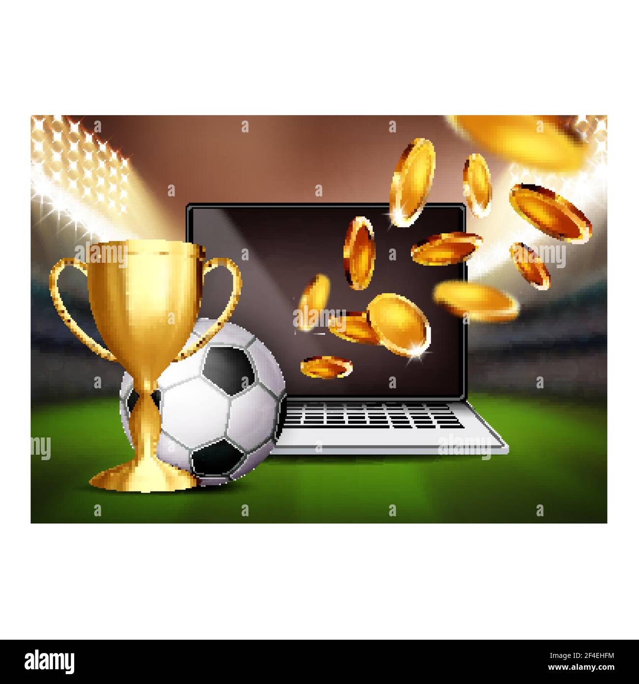Sports Betting Gamble Promotional Banner Vector Illustration Stock ...