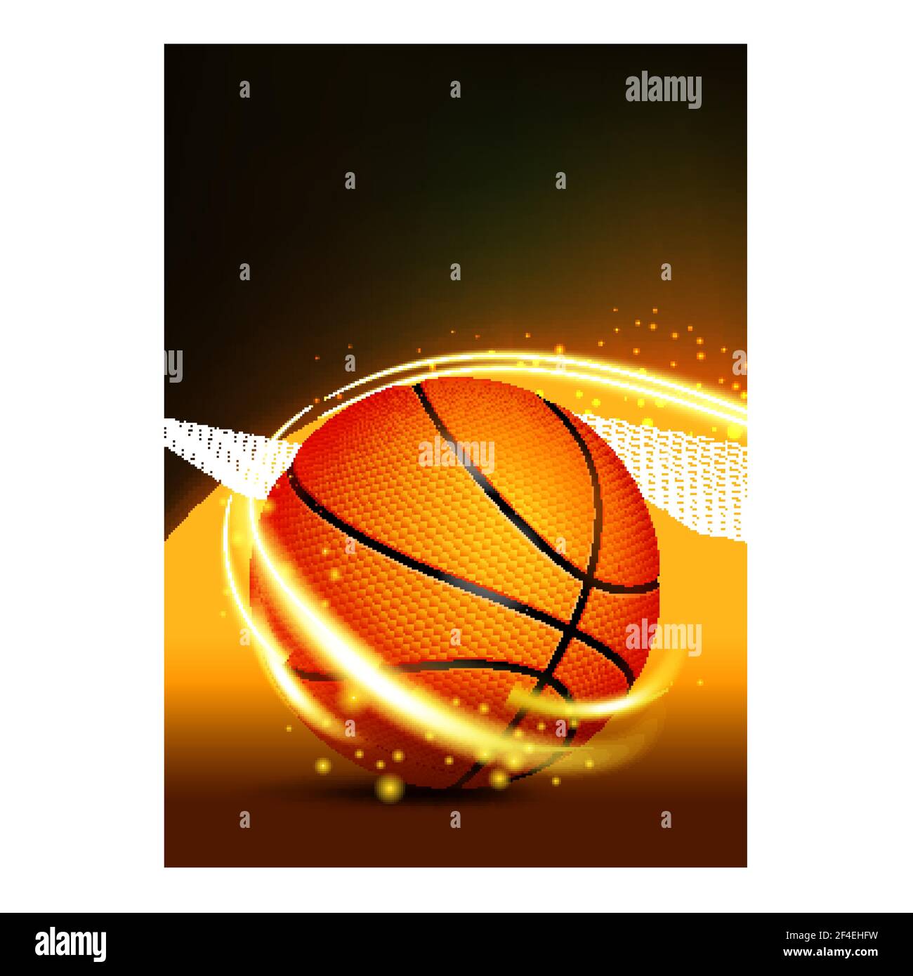 Basketball Sport Promotional Flyer Poster Vector Illustration Stock ...