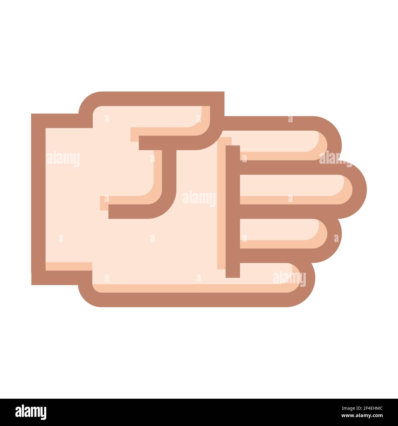 Stylized drawing of hands. Hands illustration. Hands icons. Vector ...