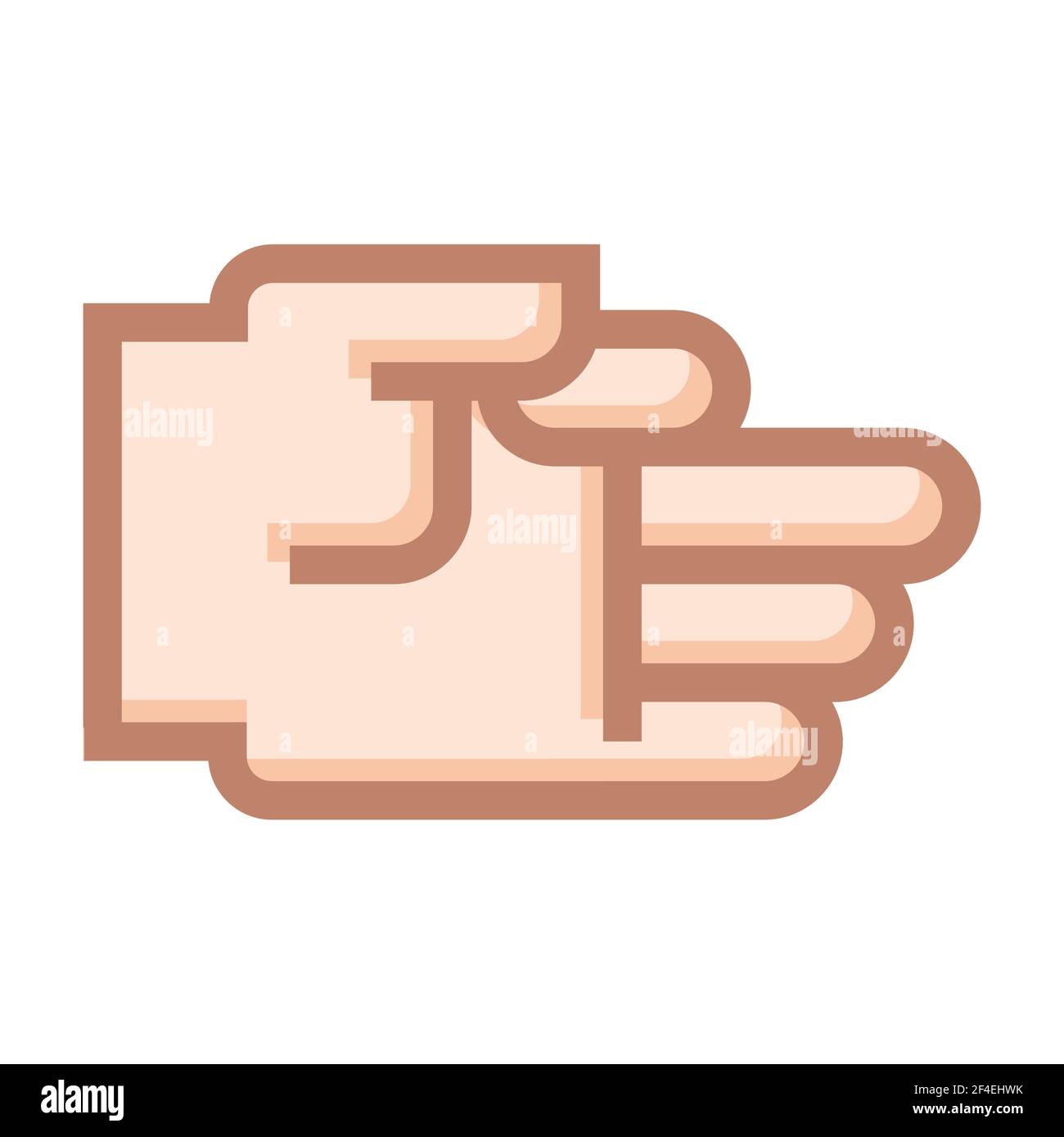 Stylized drawing of hands. Hands illustration. Hands icons. Vector ...