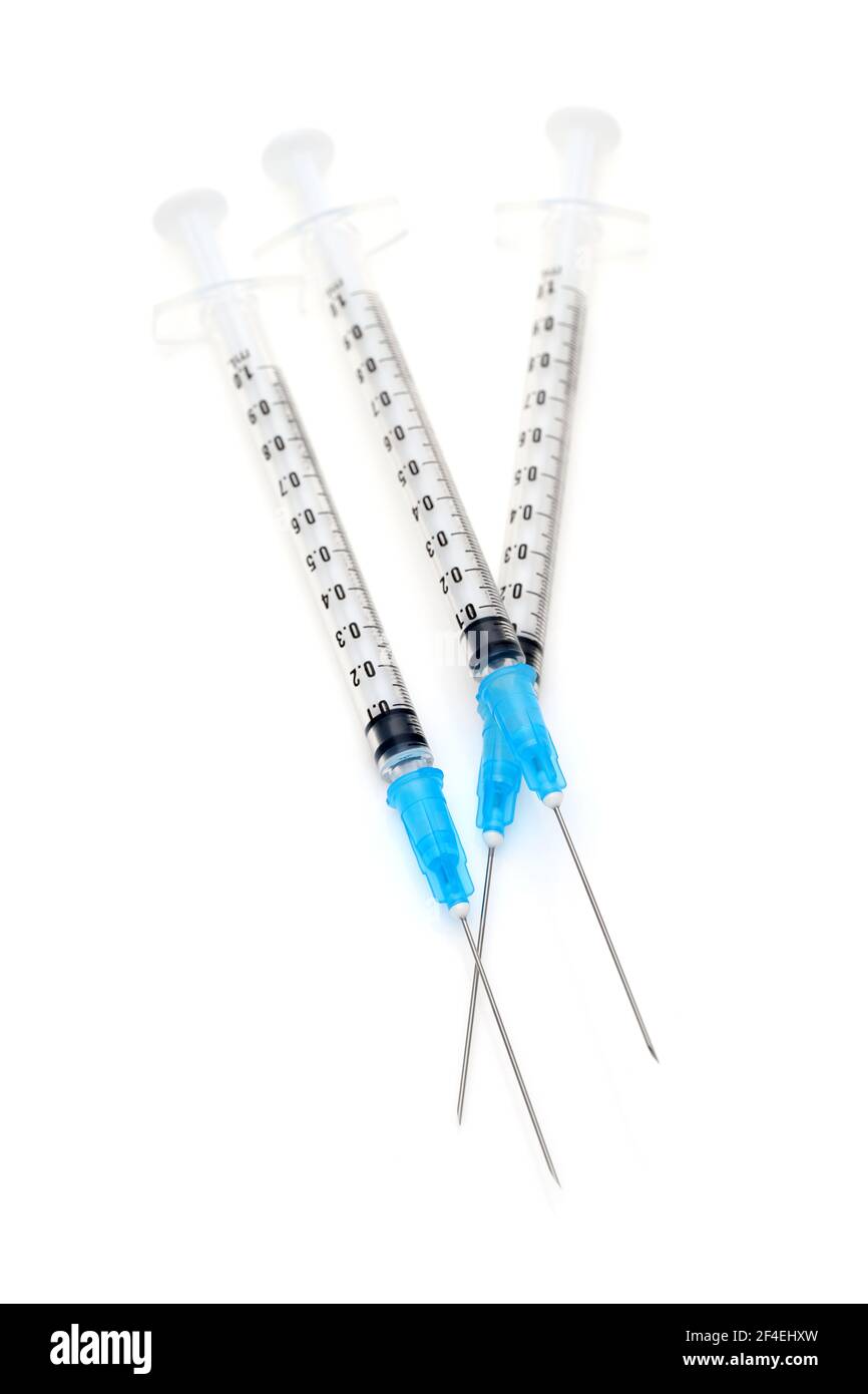 medicine diagnosis and prescription, syringe, drug, isolated on white ...