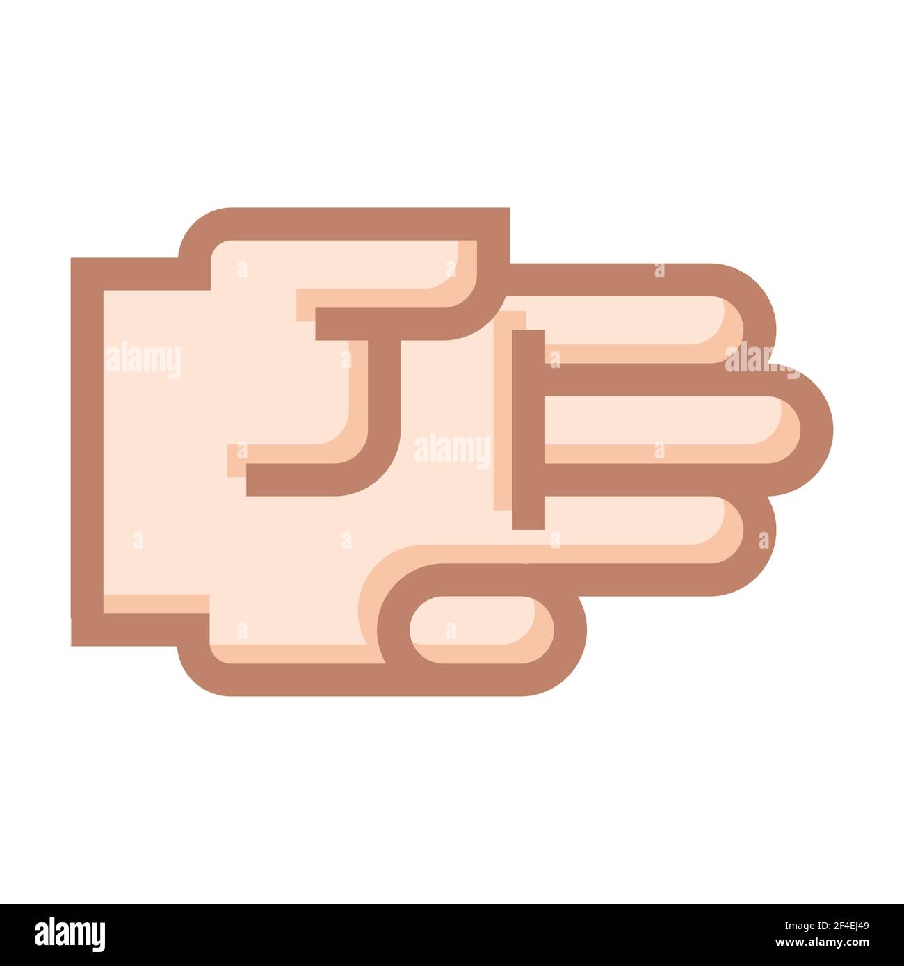 Stylized drawing of hands. Hands illustration. Hands icons. Vector ...