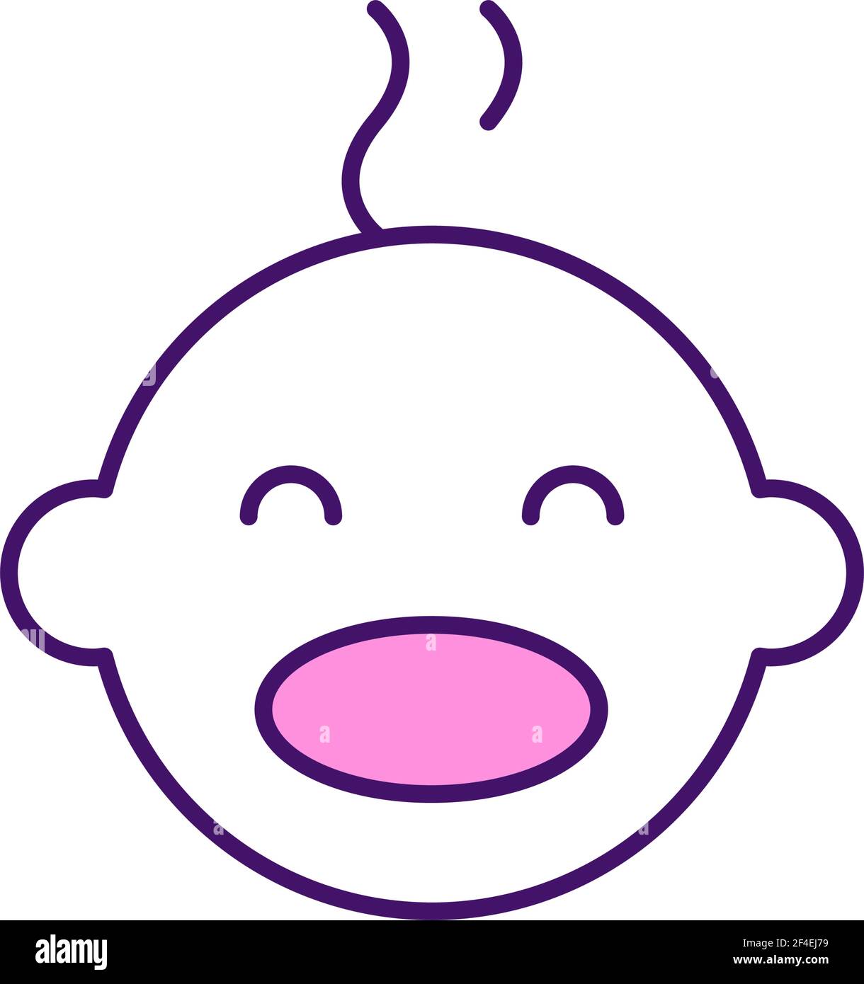 Emotional development in infancy RGB color icon Stock Vector Image ...