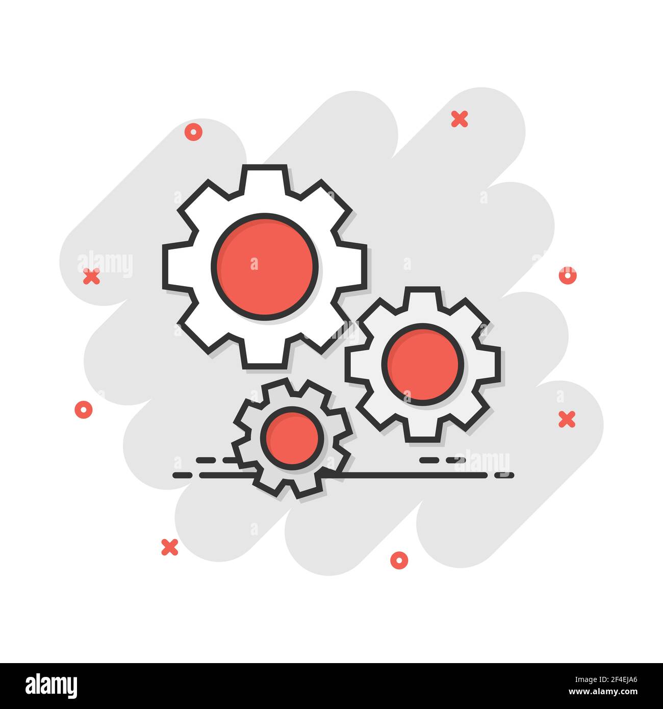 Cartoon gear construction engine work hi-res stock photography and ...