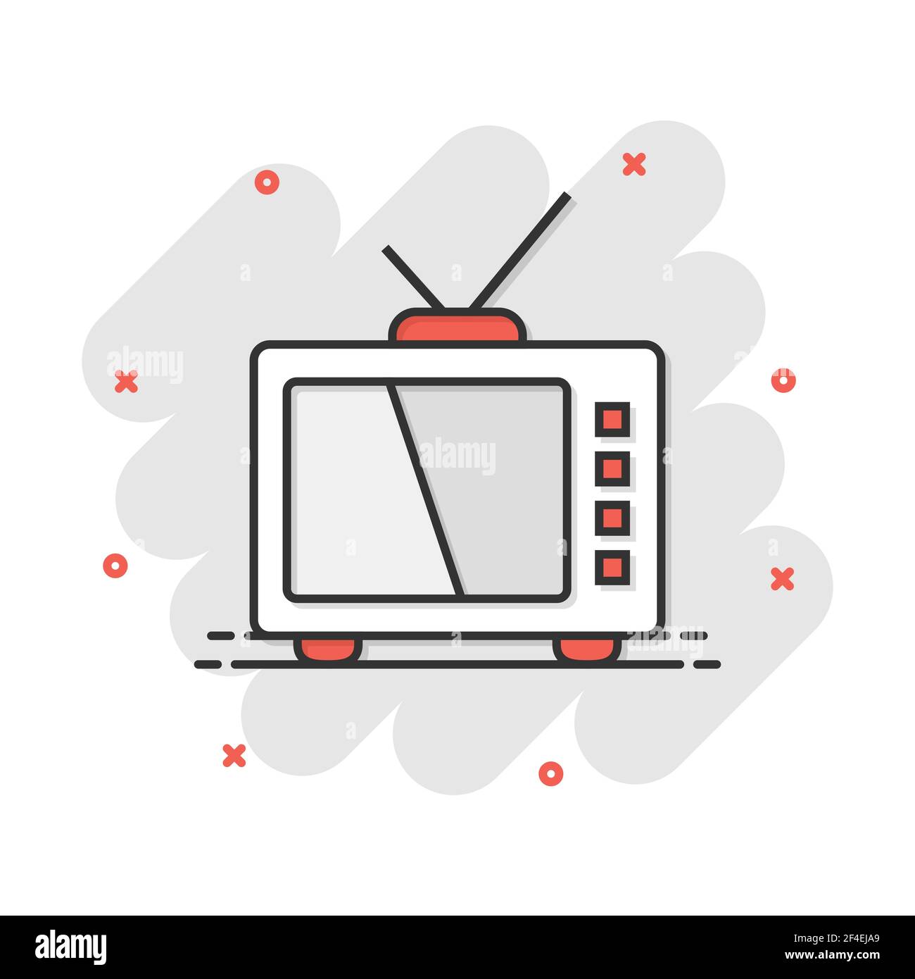 Retro tv comic cartoon hi-res stock photography and images - Alamy
