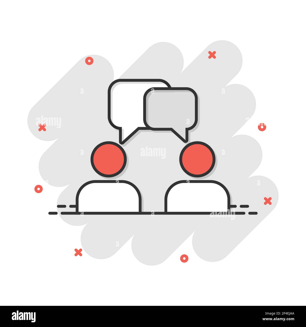 Vector cartoon talk people icon in comic style. Man with speech bubble ...