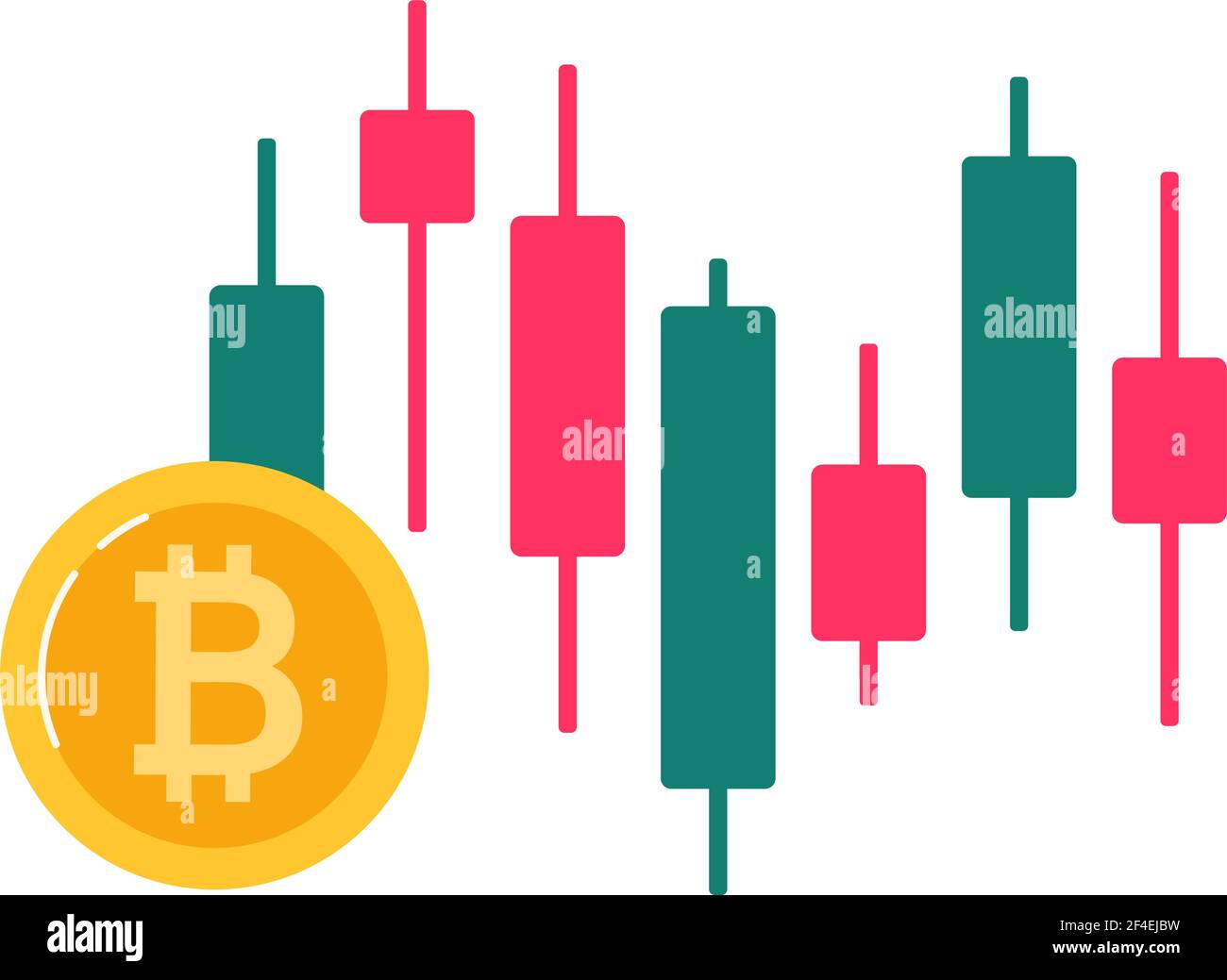 Bitcoin rate on a candlestick chart, exchange quotes. Blockchain ...