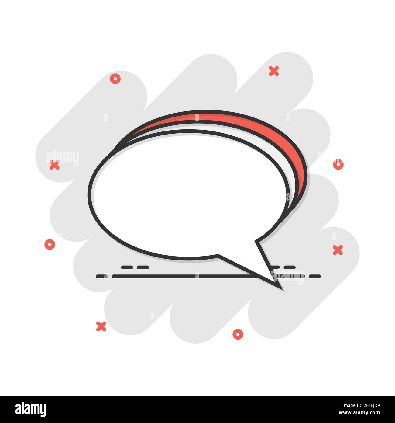 Vector cartoon blank empty speech bubble icon in comic style. Dialogue ...