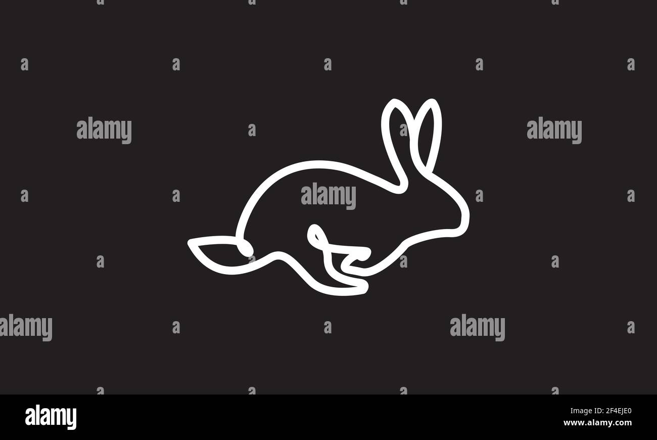 Jumping bunny outline Stock Vector Images - Alamy