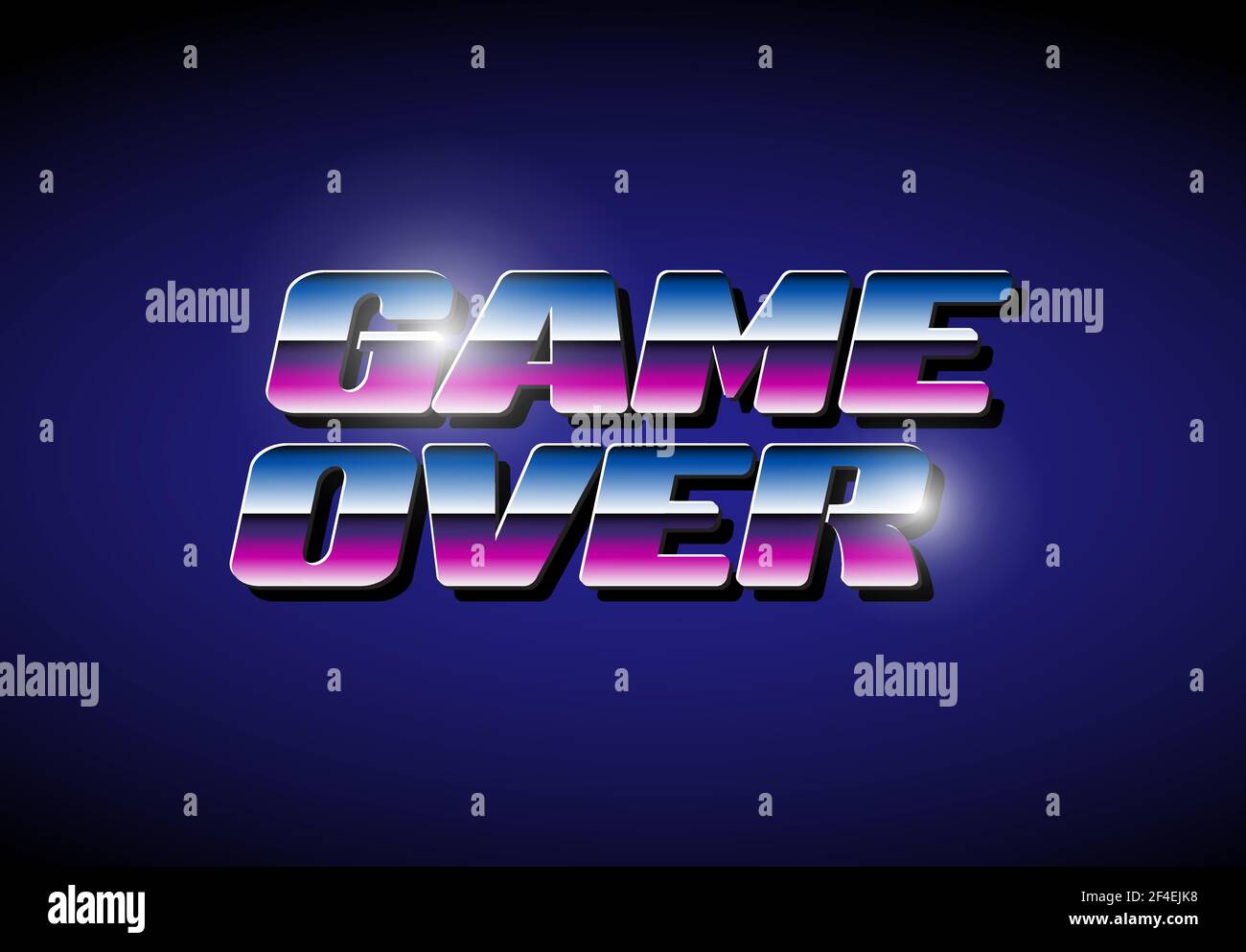 Game Over Retro game over styled text with effect. End of the game on ...