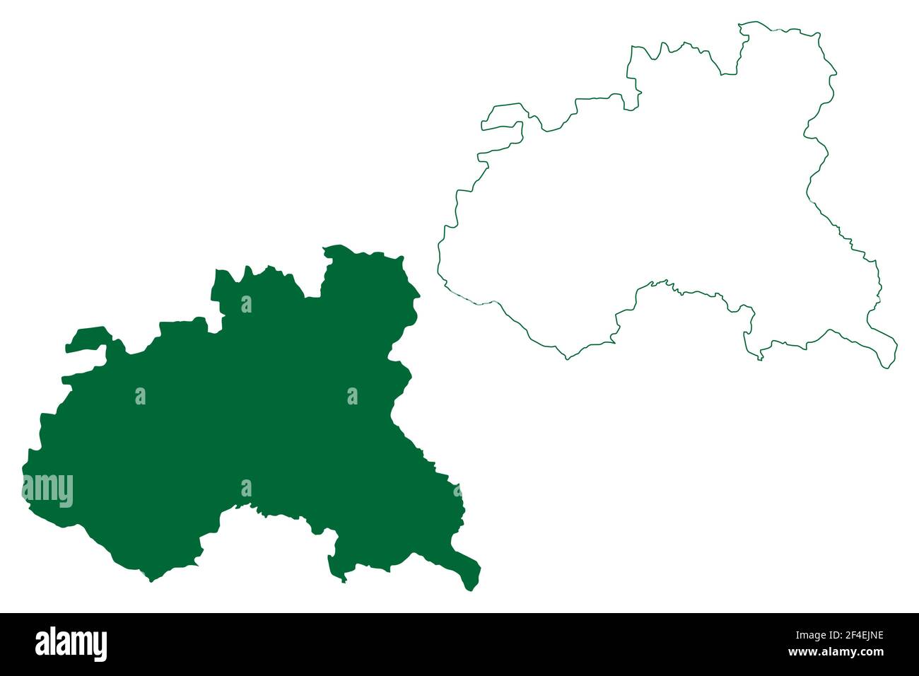 Surguja district (Chhattisgarh State, division, Republic of India) map ...