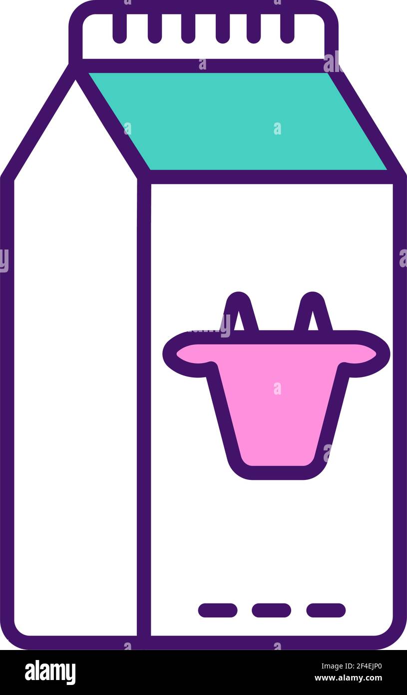 Cow milk RGB color icon Stock Vector Image & Art - Alamy