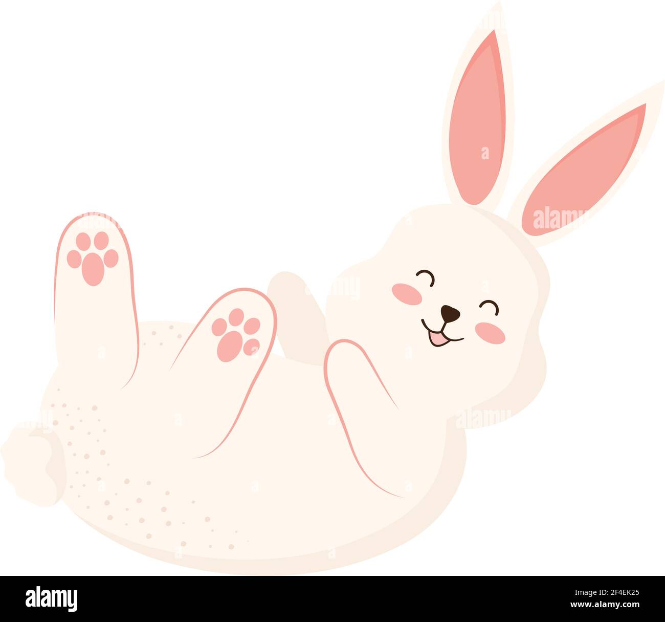 cute rabbit lying Stock Vector Image & Art - Alamy