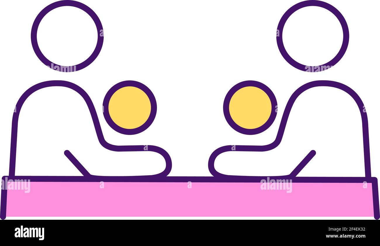 Parent support group RGB color icon Stock Vector Image & Art - Alamy