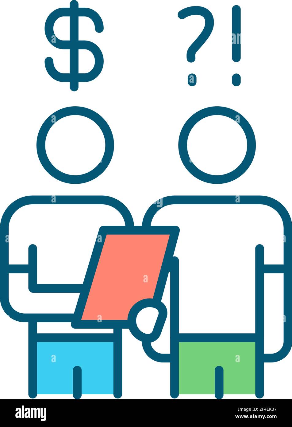 Debt collector RGB color icon Stock Vector Image & Art - Alamy