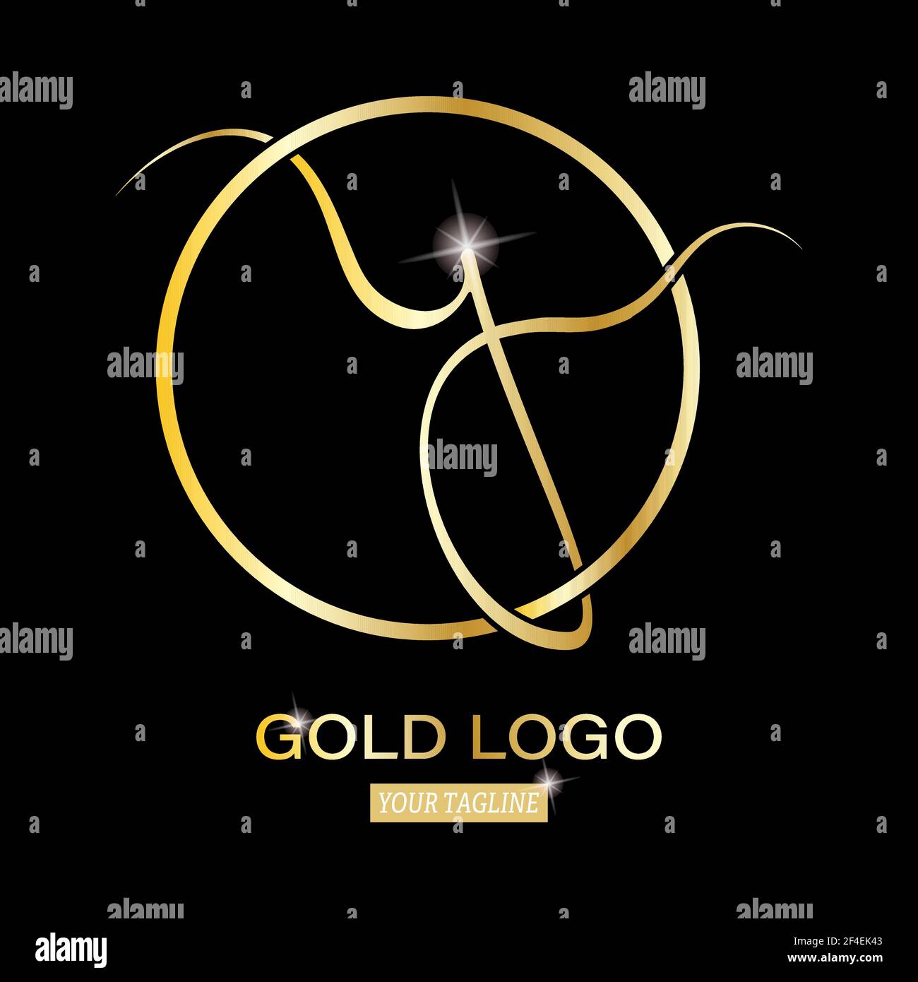 Lowercase letter Y in a round frame. Vector template for logo, label ...