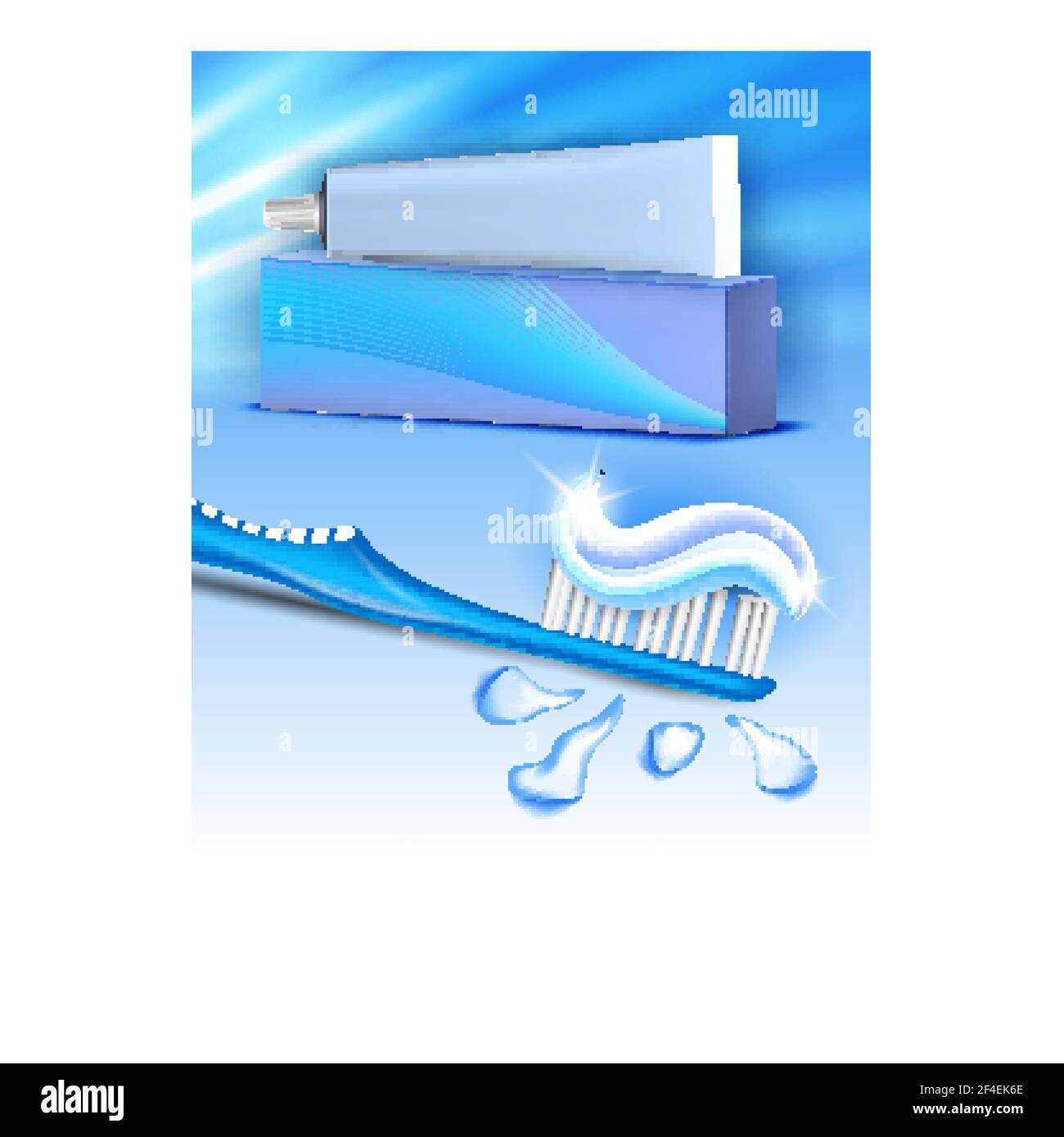 Toothpaste Oral Hygienic Product Banner Vector Illustration Stock ...