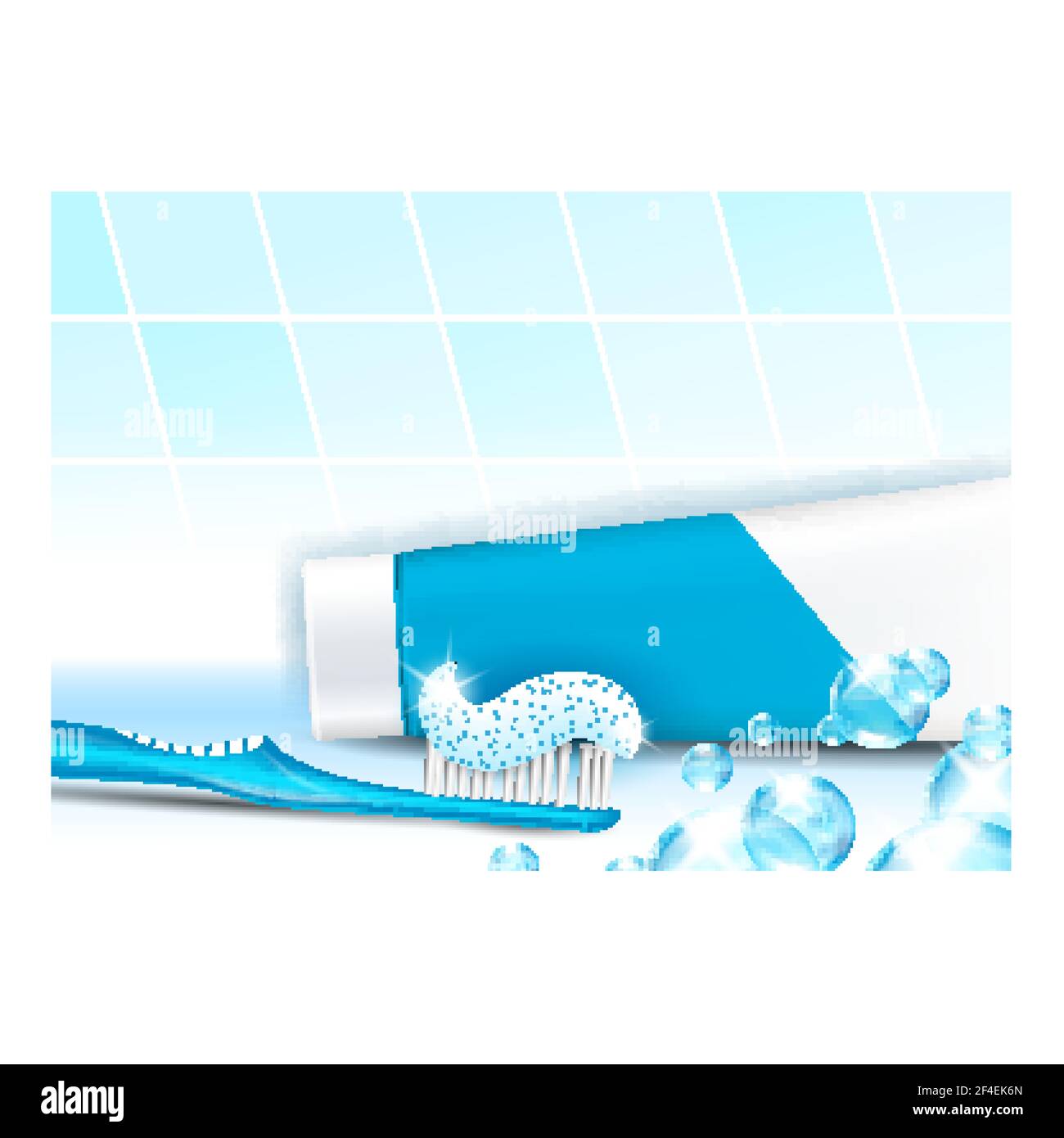 Toothpaste Oral Hygiene Product Banner Vector Illustration Stock Vector ...