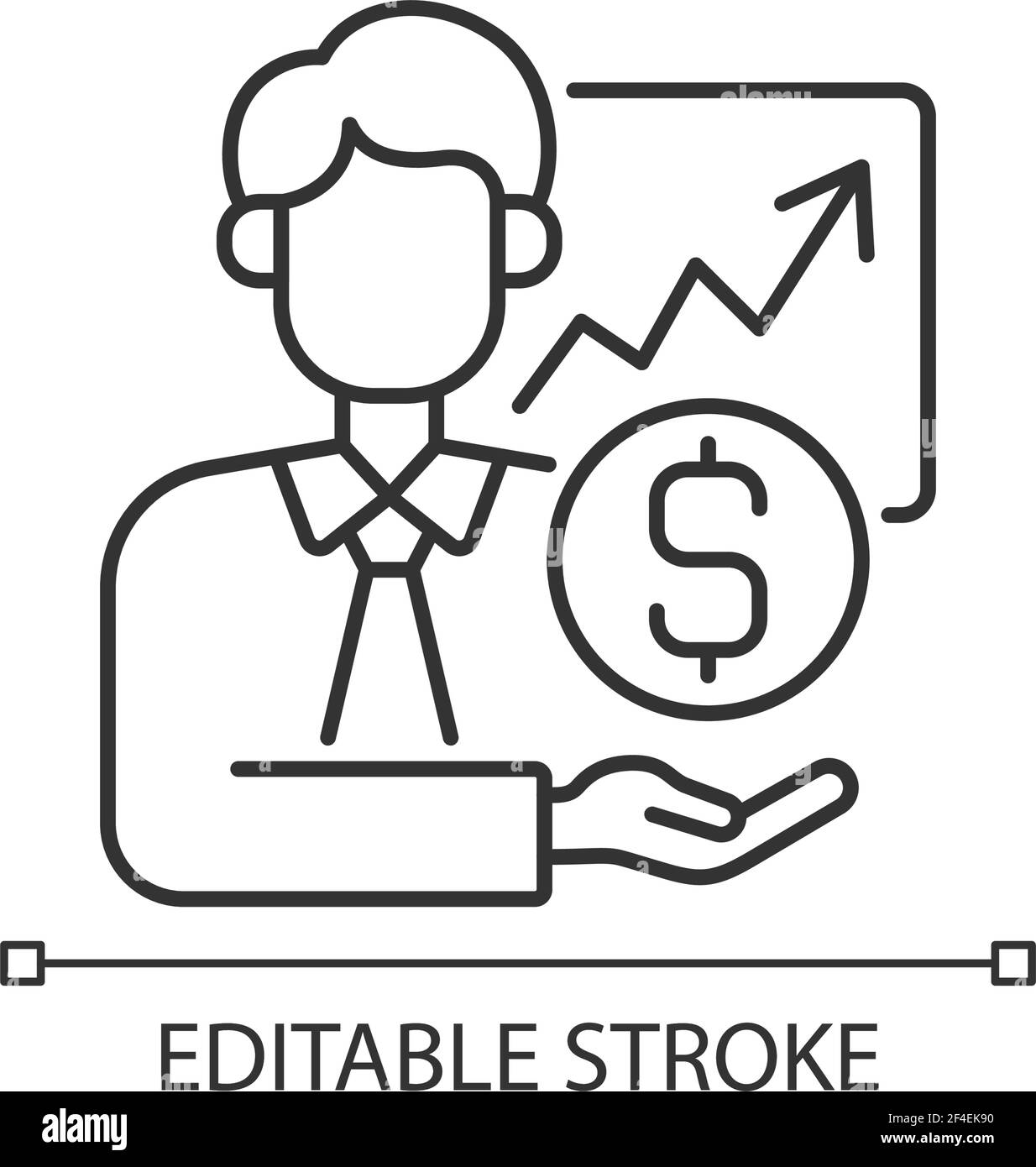 Commission icon line icon Black and White Stock Photos & Images - Alamy