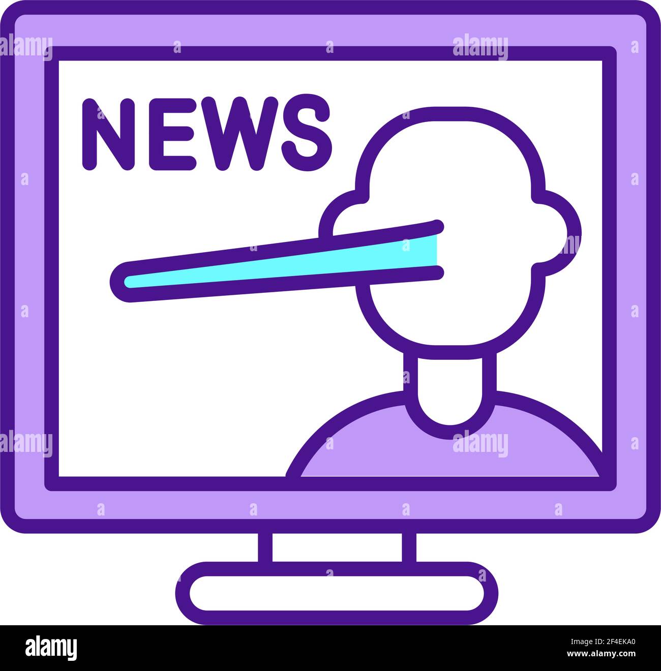 Fake news media cartoon hi-res stock photography and images - Alamy