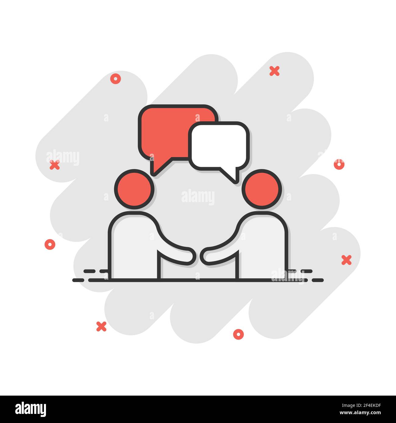 Vector cartoon talk people icon in comic style. Man with speech bubble ...